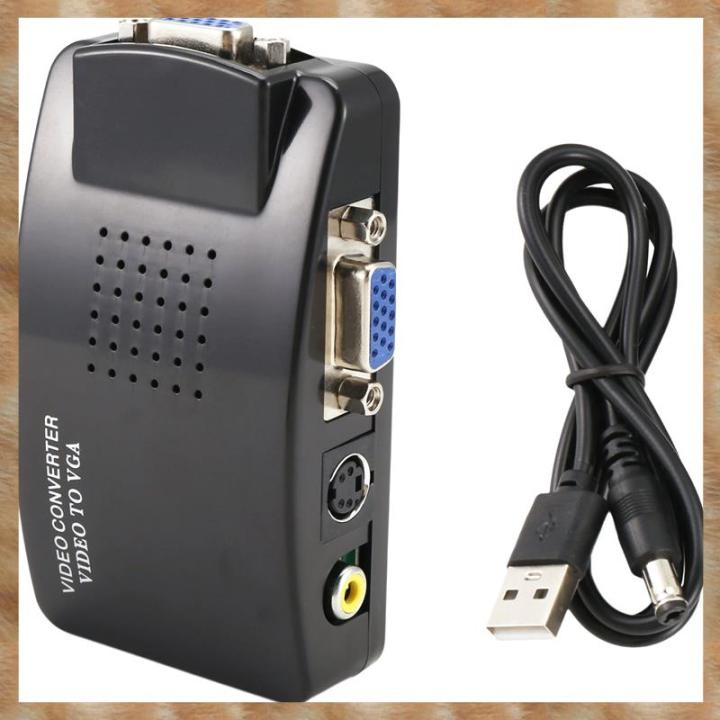 Kqueebee AV to VGA Adapter VGA Converter PC Composite S-Video AV Input ...