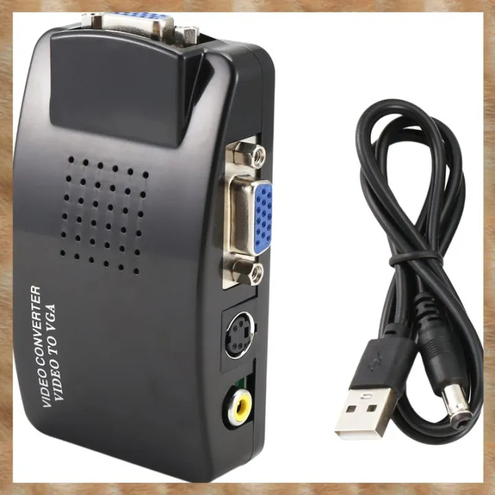Kqueebee AV to VGA Adapter VGA Converter PC Composite S-Video AV Input ...
