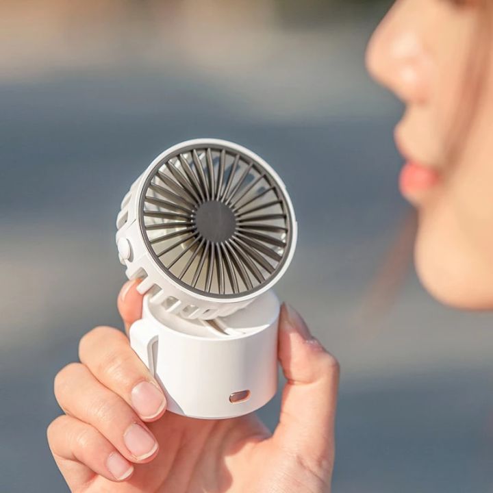 Mini Handheld Fan Outdoor Portable USB Rechargable Hand Fan 1000mAh ...