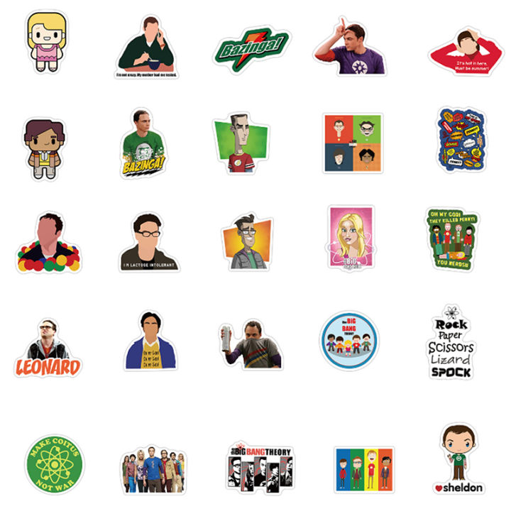 10/30/50pcs The Big Bang Theory TV Series Stickers Decal For Luggage ...