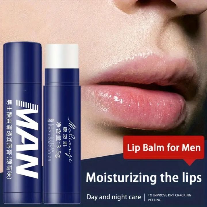 1 Pc Men’s Lip Balm 3.5g– Moisturizing & Nourishing Colorless Lip Care ...