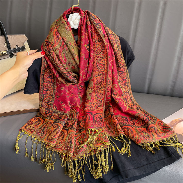 Luxury Brand Autumn Cashmere Pashmina Shawl Lady Wrap Warm Winter ...