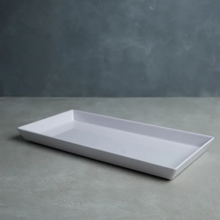 Five Star Melamine Rectangular Serving Platter 12" x 6" - White Food ...