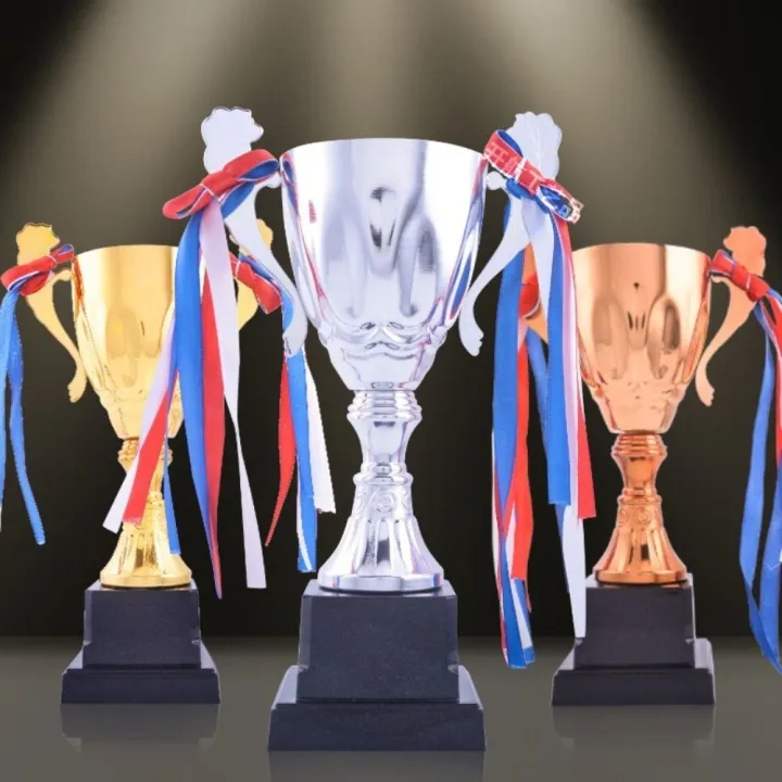 New Gold Silver Copper Trophy Awards 23CM Metal Model Small Prize Cup ...