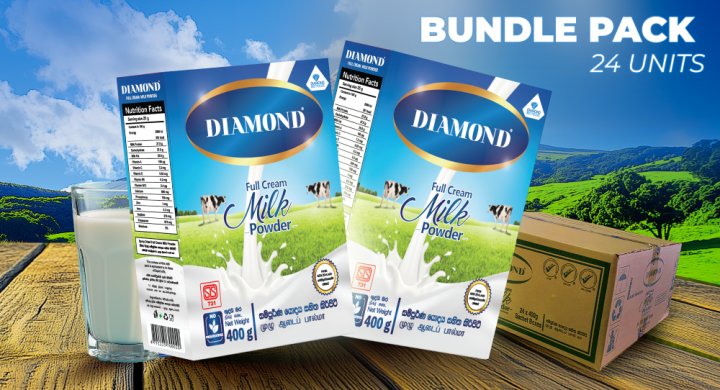 Diamond Full Cream Milk Powder 400g - 24 Units Bundle Pack | Daraz.lk