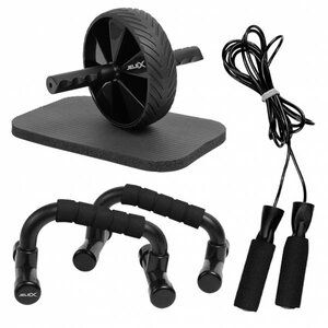 3-in-1 Ab Wheel Rollers Kit with Push-Up Bars, Jump Rope, Knee Pad ...