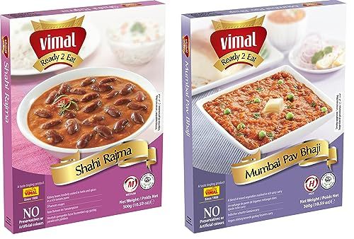 VIMAL Ready To Eat Street Food Combo Pack Of Sahi Rajma/Mumbai Pav ...