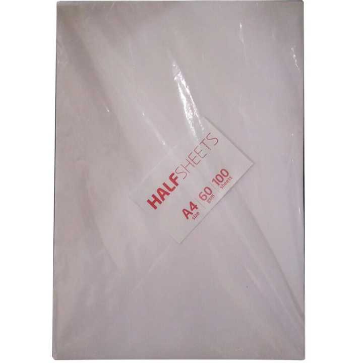 Half Sheet A4 Size Paper Bundle /60 GSM Typing paper -100 Sheets | Daraz.lk