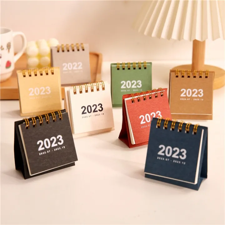 2023 Solid Color Calendar Desktop Page-turning Calendar Mini Daily ...