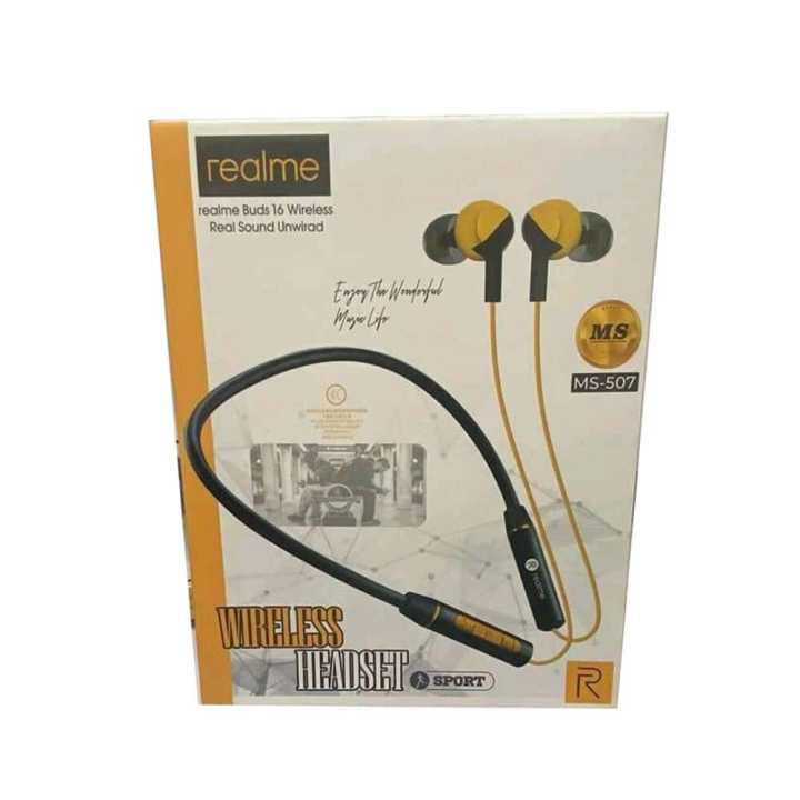 Realme Buds 16 Ms-507 Sport Wireless Real Sound Unwirad Wireless ...