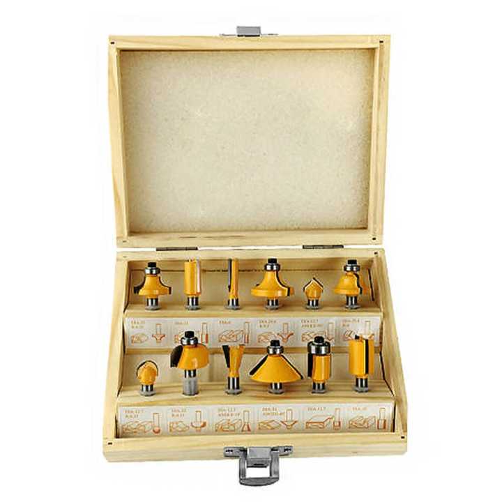 Router Bit Woodworking Set - 12 Pcs - TOOLMAK | Daraz.lk