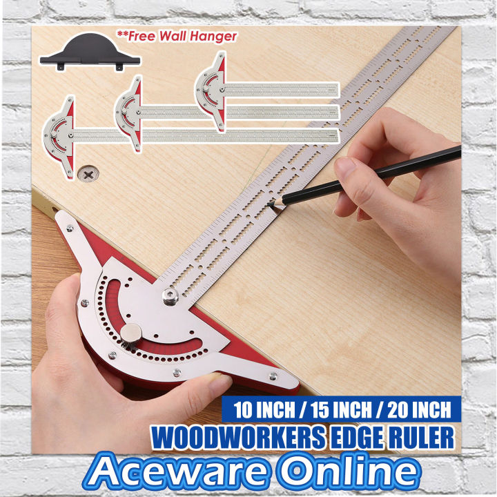 10| / 15| / 20| Woodworkers Edge Rule Adjustable Angle Protractor Two ...