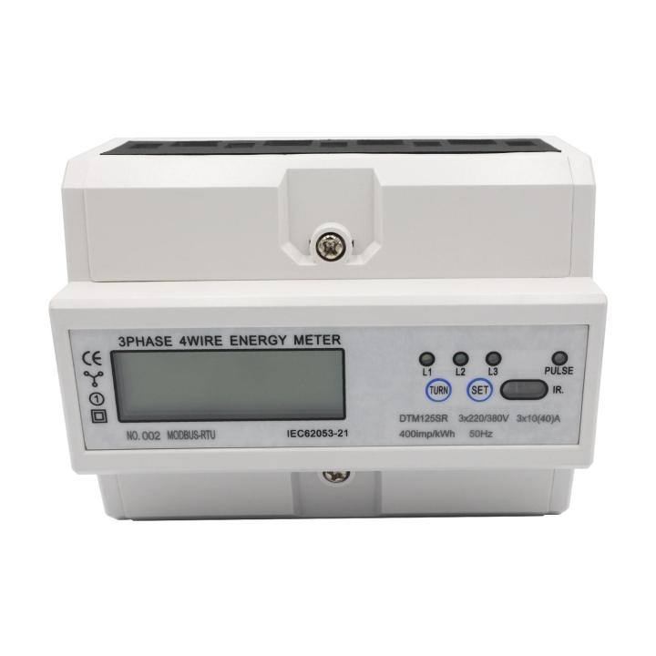 3 Phase 4 Wire DIN-Rail Energy Meter RS485 MODBUS Protocol AC220/380V 10(40)A Electronic KWh ...