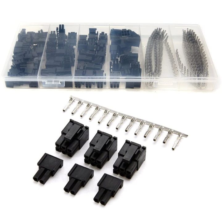 400Pcs Crimp Female Terminals Pin Plug + 50Pcs 5557 8(6+2)P ATX EPS PCI ...