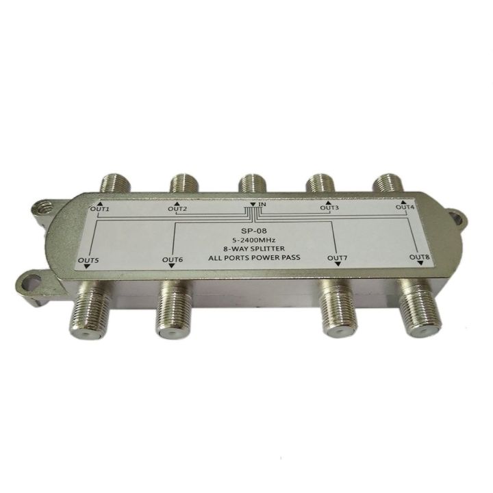 8 Way Port Splitter TV Signal Satellite Sat Coaxial Diplexer Combiner ...