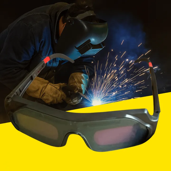 Universal Solar Powered Automatic Dimming Welding Glasses Anti-glare ...