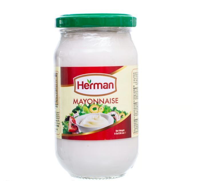 Herman Mayonnaise 236ml Super Tasty Mayo for Buns Burgers Submarines ...