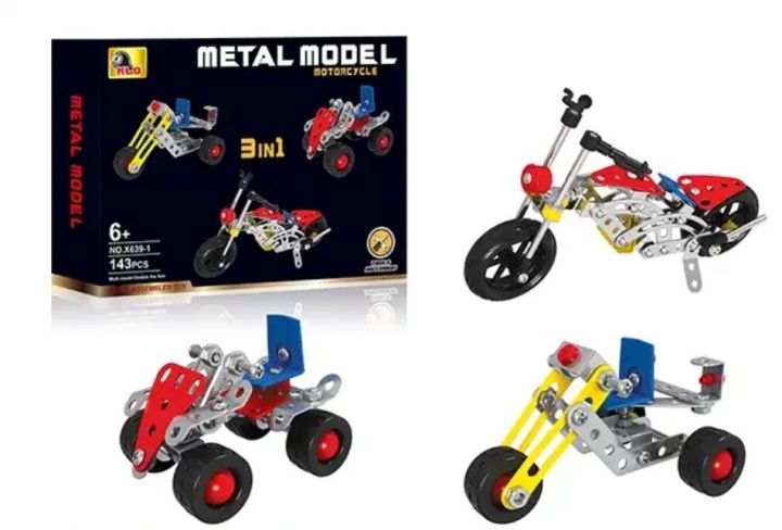DIY Metal Model 3 in 1 Racing Cars & Motorcycles - Metal Building ...