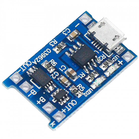 TP4056 Micro USB 5V 1A 18650 Lithium Battery Charger Module Charging Board With Protection Dual ...