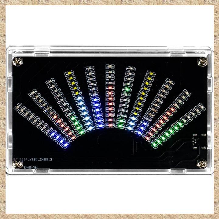 Fan-Shaped LED Music Spectrum Rhythm Light Display DIY Production Kit ...