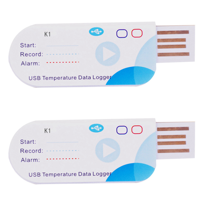 2X USB Temperature Data Logger 14400 Points USB Report 60 Days IP65 Disposable Recorder | Daraz.lk