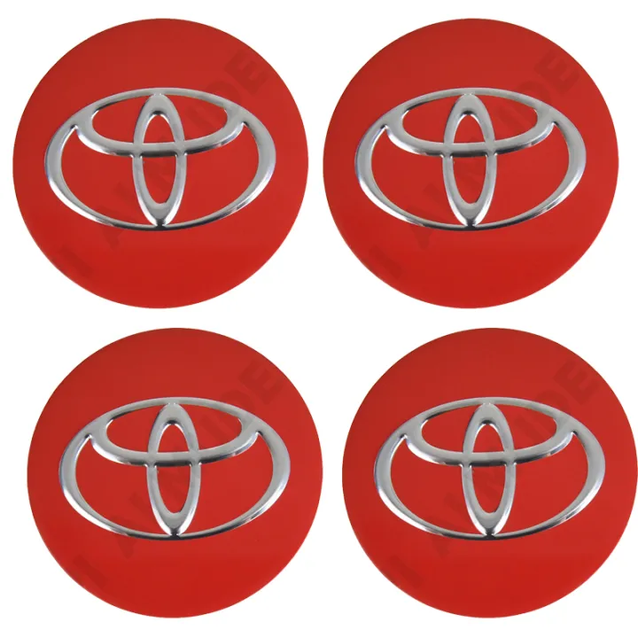 4PCS 56MM Stickers TOYOTA GR TRD Logo Center Rim Cap Sticker Wheel ...