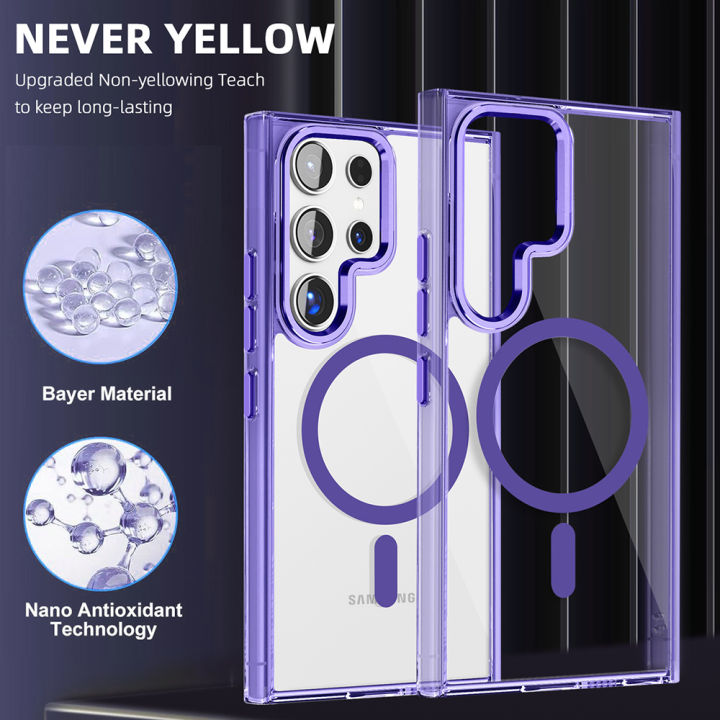 HODON Luxury HD Transparent Wireless Charging Magnetic Phone Case For ...