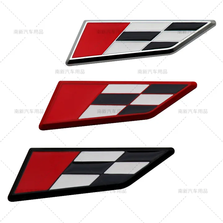 Flag R CUPRA Modification label Black and White Plaid R Car Logo ...