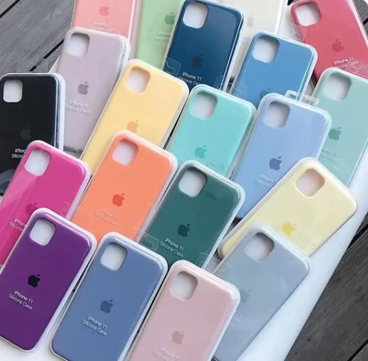 Original Liquid Silicone Phone Case for iPhone 16 15 14 13 12 11 Pro ...