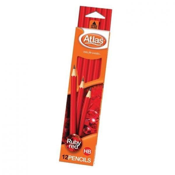 Atlas Imported Ruby Pencil Hb - Red | Daraz.lk
