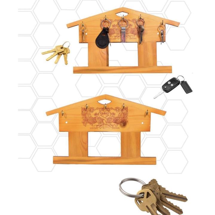 Wooden key holder/ keyboard/ key hangers | Daraz.lk
