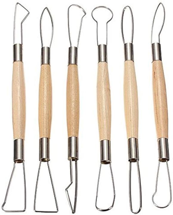 Small 6 PCS Clay Pottery Sculpting Tools Set Pottery Clay Sculpture ...