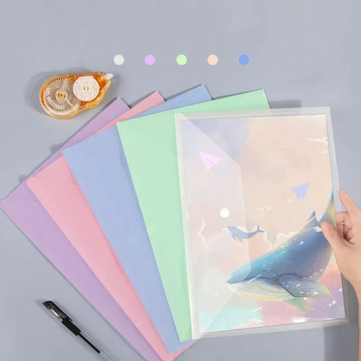 Waterproof File Bag Tear-Resistant Morandi Color A4 Size Document Pouch ...