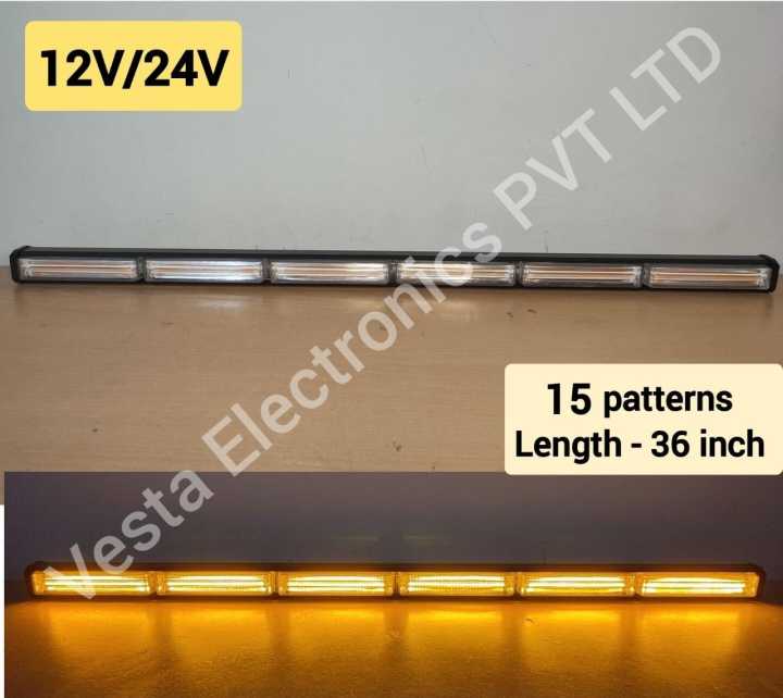 6 pcs Amber color light bar COB Light Bar | Super Bright | Daraz.lk