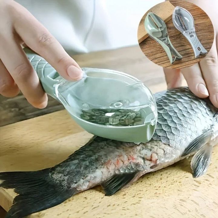 1PC Fish Scale Scraper Fast Remove Fish Skin Brush Fishing Scale Brush ...