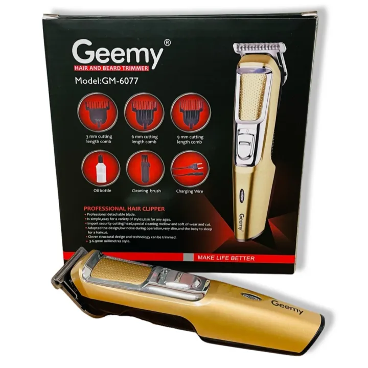 Geemy GM-6077 HAIR TRIMMER - RECHARGEABLE | Daraz.lk