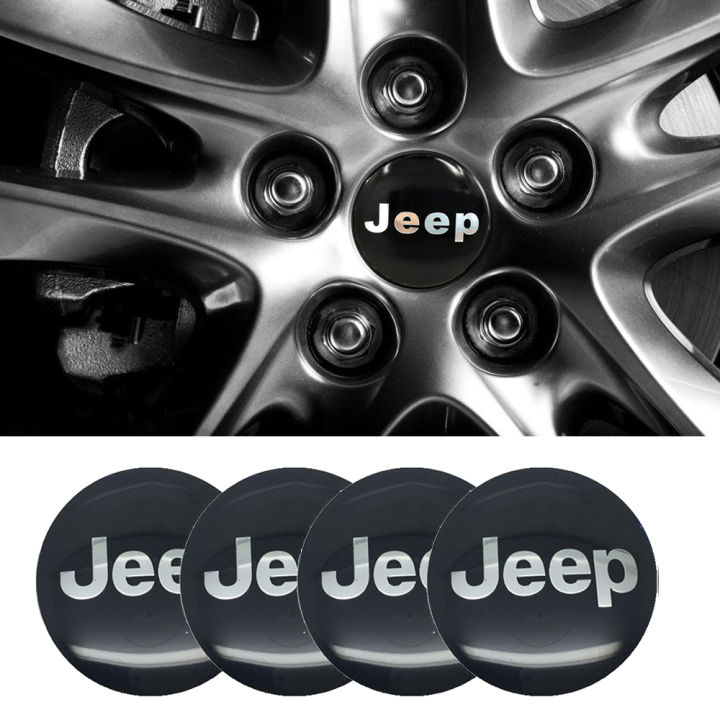 4Pcs Car Wheel Center Emblem Stickers Hubcap Badge Decals for Jeep ...