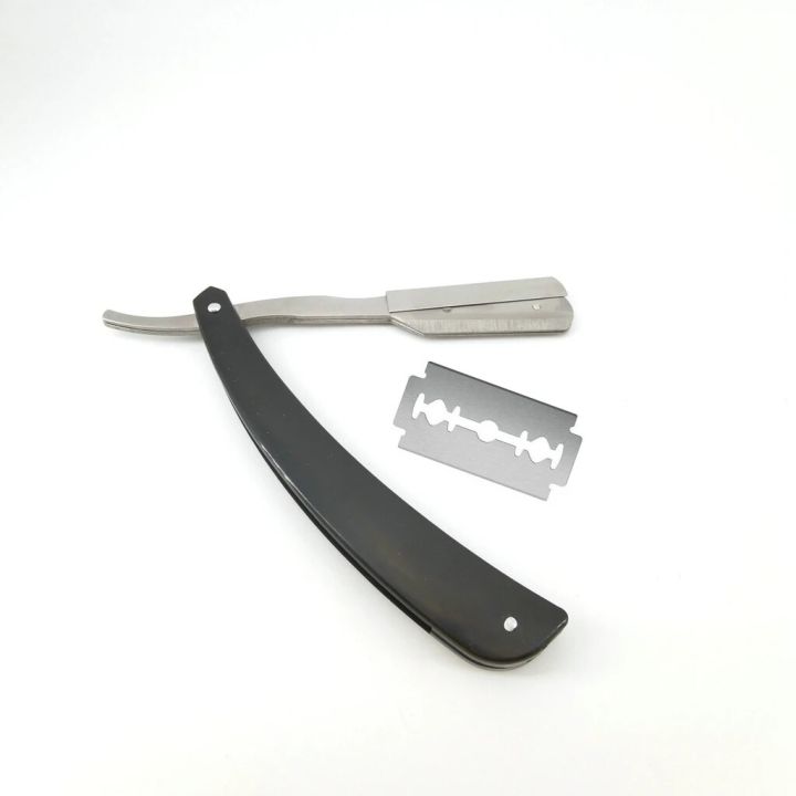 Stainless Steel Straight Edge Razor Barber Manual Beard Shaver Folding ...