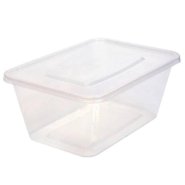 Plastic Container Tub Box Microwave Safe Plastic Lunch Box CLEAR 10 ...