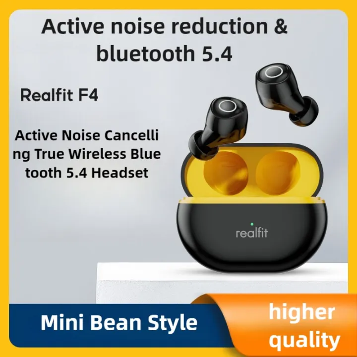 Wireless Bluetooth Headset Realfit F4 ANC Active Noise Cancellation ...