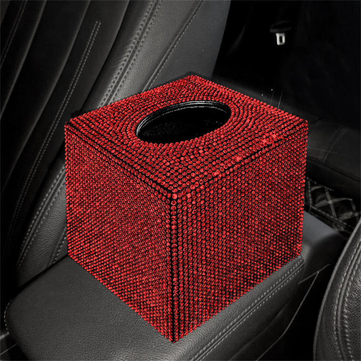 Rhinestone Tissue Box Napkin Tissue Holder Car Tissue Container Glitter ...