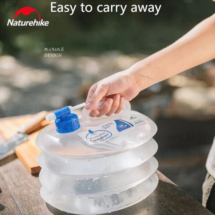 Naturehike Outdoor Portable Folding Water Bottle 10L Bucket With Tap ...