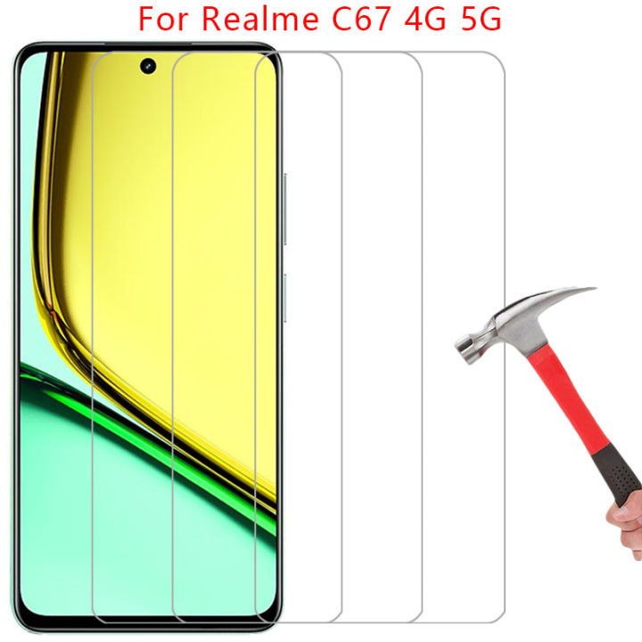 screen protector for realme c67 protective tempered glass on realmec67 ...