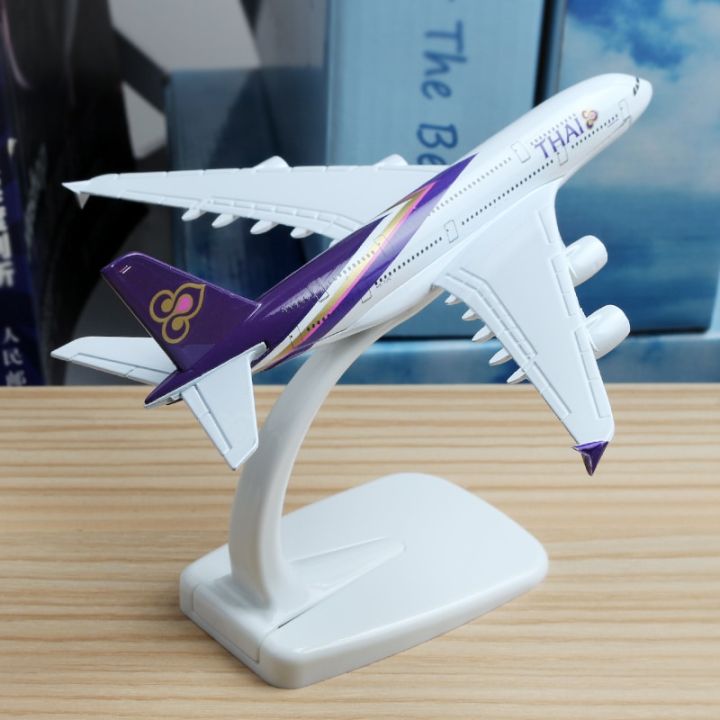 【happy one】16cm Boeing A380 Thailand Airplane Model Alloy Airlines A380 ...