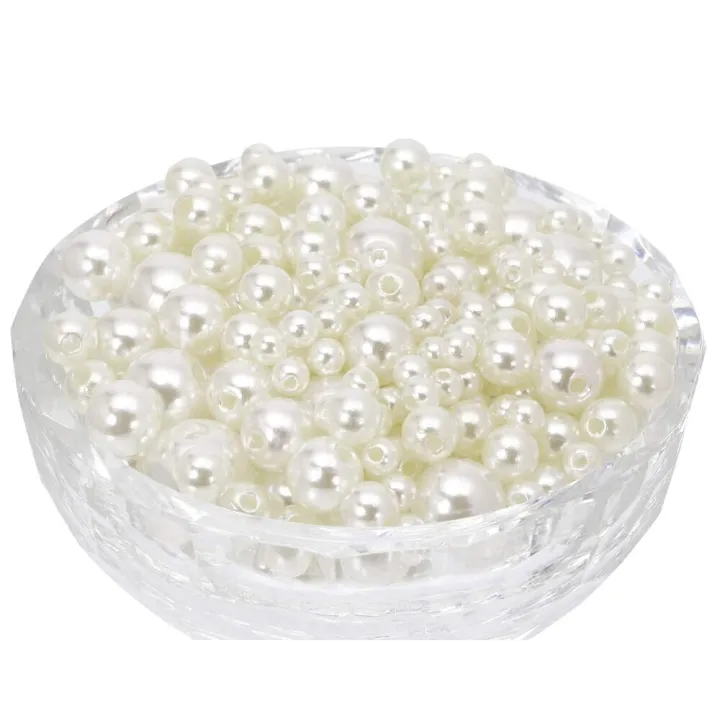 50 grams packet 8mm plastic pearls | Daraz.lk