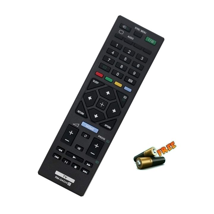Sony Bravia LCD/LED TV Remote Controller RM-GA024 & Free Batteries ...