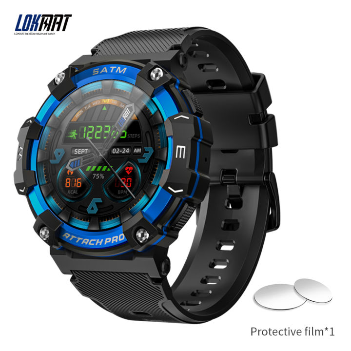 LOKMAT ATTACK 2 PRO Sport Smart Watch Full Round Touch Screen Bluetooth ...