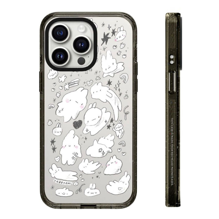 Game White Cat 2.0 Acrylic Black Border Case for IPhone 12 13 14 15 16 ...