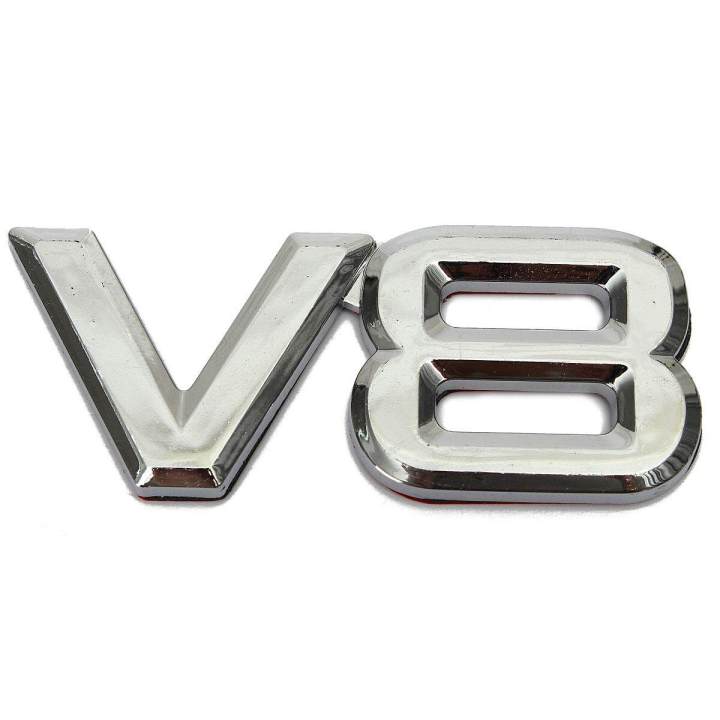 V8 3D Logo Chrome Car Motor Truck Motors Badge Emblem Decal Sticker ...