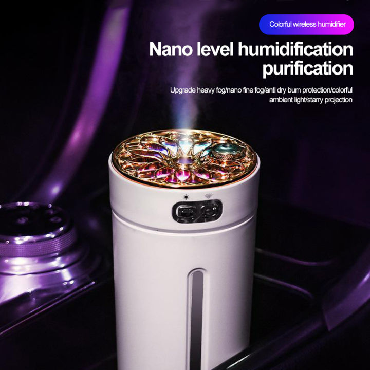 Car Colorful LED Night Light Ultrasonic Air Humidifier for Home Office ...